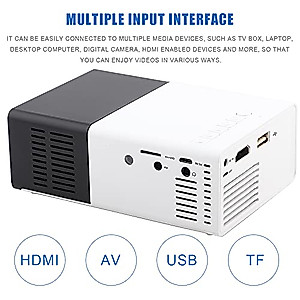 Phone Projector High Peak Mini Space Black Mini Stylish Home Theater Portable Led Projector Projectors Multimedia Player Us Plug Black White (Black and White)