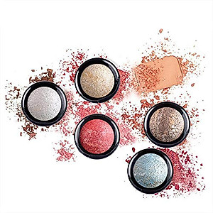 Mallofusa Single Color Baked Eye Shadow Palette Glitter Powder ,Ice Silver,CES3810