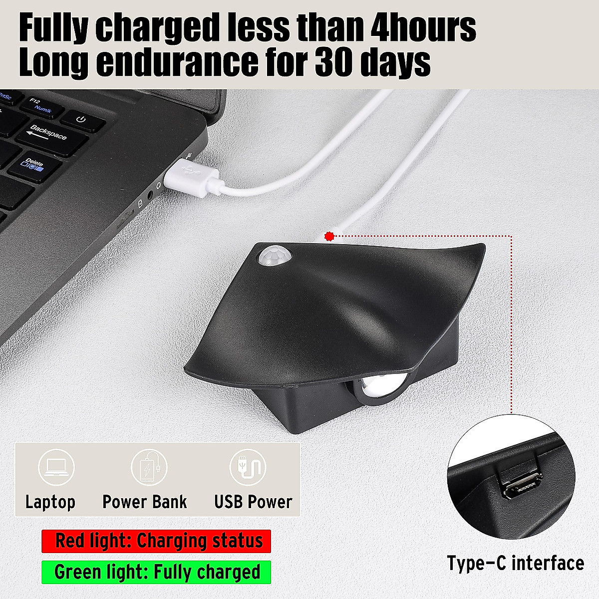 XCOFZOB Sensor Wall Sconces Set of 2, Magnetic LED Wall Lights with Motion Detection, Wireless Wall Lamp with Rechargeable Battery Operated USB Port, Night Light for Kids Closet Hallway Stairway Porch