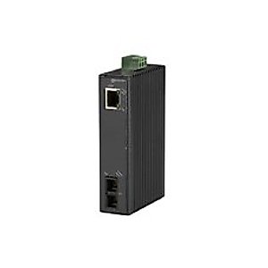 Hardened Mini Industrial Media Converter, (1) 10-/100-Mbps Copper to (1) 100-Mbps Fiber, Multimode, SC