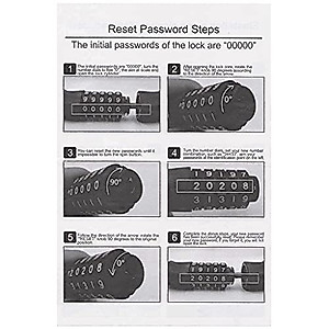 Bike Chain Locks 5 Digit Resettable Combination Password Bicycle Lock Bike Chain Locks