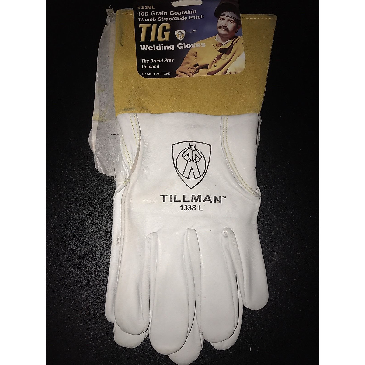 Tillman 1338 Top Grain Goatskin TIG Glove with Glide Patch Large White