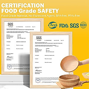 GORPANDMI 100 PCS Disposable Parchment Cooking Paper for Air Fryer, Air Fryer Parchment Liner, Oil-proof,Water-proof, Liner for oven, microwave, air fryer, 6.5'', Natural