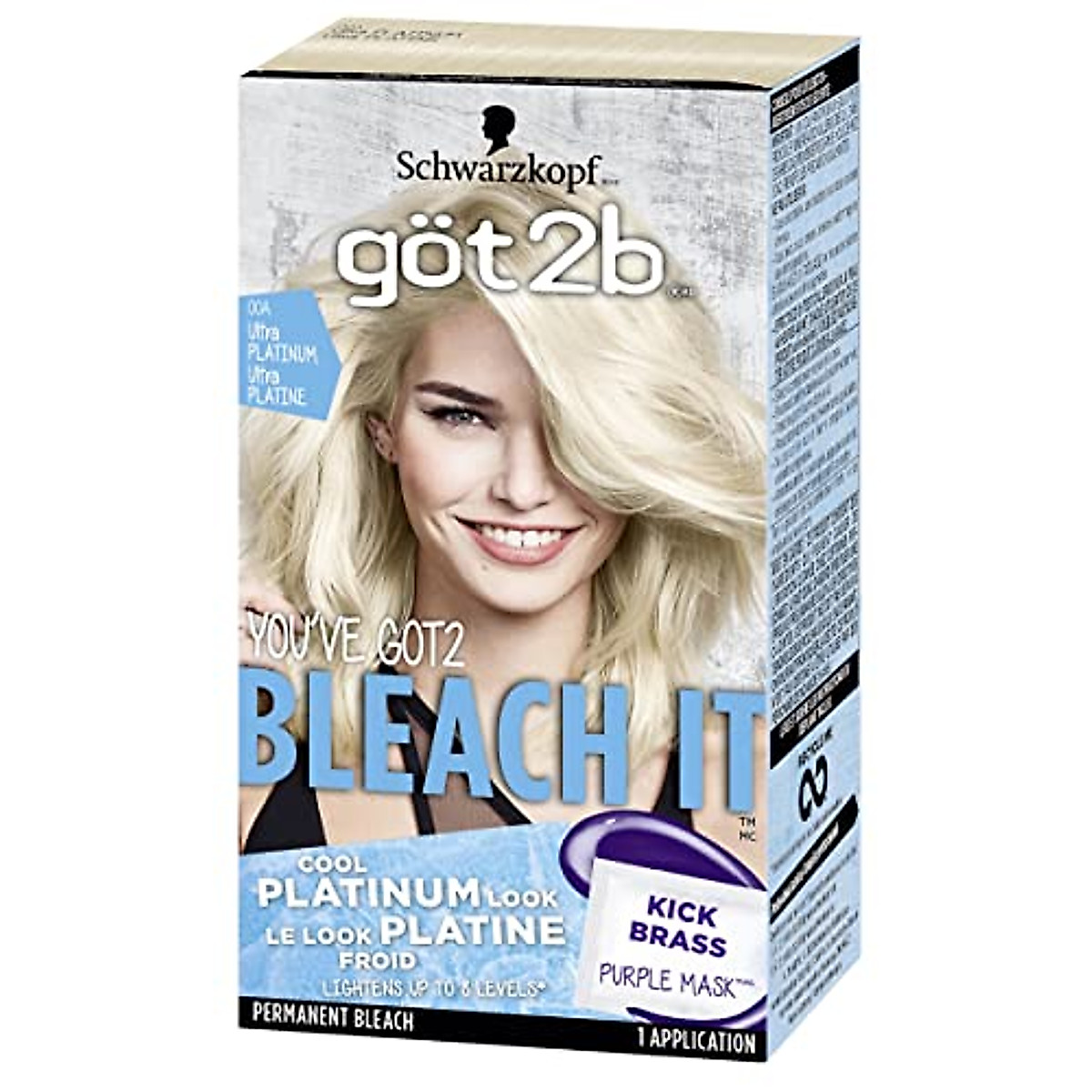 Got2b Bleach It Permanent Hair Color, 00A Ultra Platinum