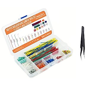 Makeronics 560 Pieces Jumper Wire Kit with 14 Lengths for Breadboard Prototyping Solder Circuits | Electronics Experiment | Arduino or Raspberry Pi or Jetson Nano | Storage Box