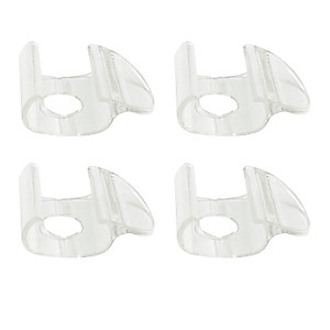 LifCratms 4Pcs Clear Blind Cordless Handles, Transparent Plastic Bottom Rail Roller Shades Handle Mini Cordless Blind Handles Lifting Clamp Pull for Cordless Blinds Bottom Rail