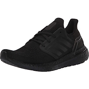 adidas Women's Ultraboost 20 Sneaker, Black/Black/Solar Red, 8