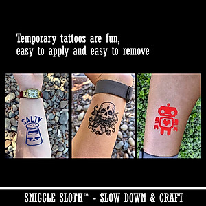 Rainforest Tree Frog Solid Temporary Tattoo Water Resistant Fake Body Art Set Collection - Black (One Sheet)