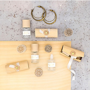 Skeem Print Block Rollerball Perfume - Fleur de Sel - Natural Ingredients - Travel Perfume, Mini Perfume Oil (.5 fl oz)