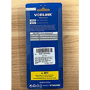 VCELINK Small Wire Cutter Spring-loaded GJ706BL, Precision Flush Cutter Pliers Diagonal Cutters for Electronics, Jewelry Making, Model Craft and 3D Printer, 5-Inch