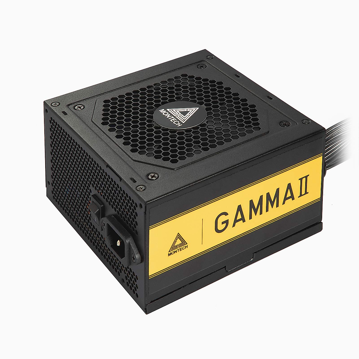 Montech Gamma II Series 750 Watt 80+ Gold Certified Power Supply, LLC+DC to DC Technology, Full Japanese Capacitors, 120mm Silent Fan, Flat Cables