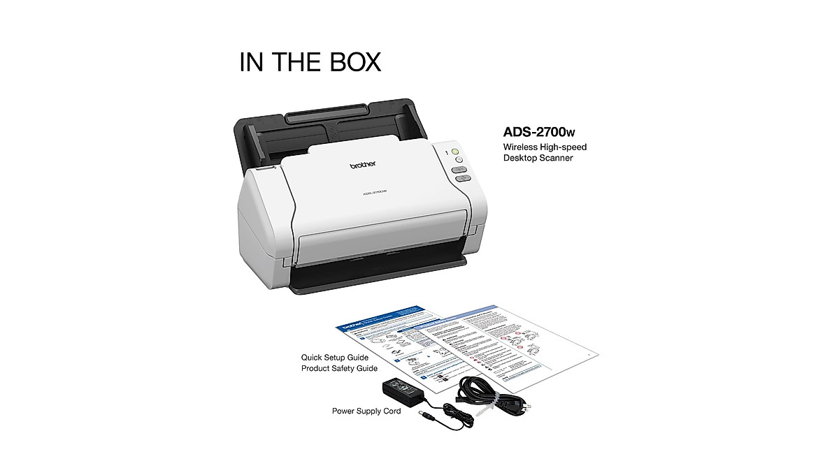 Brother ADS-2700W Wireless Desktop Scanner with Touchscreen