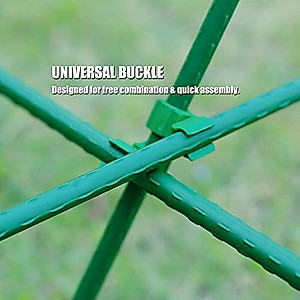 Orgrimmar 26 PCS 48" Garden Support Stakes Plastic Coated Deformable Climbing Plant Trellis Plant Climbing Frame for Tomato Cucumber Eggplant Vine Vegetable (48 Inch)