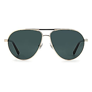 Fossil Men's Male Sunglass Style FOS 3125/G/S Aviator, Light Gold/Green, 59mm, 13mm