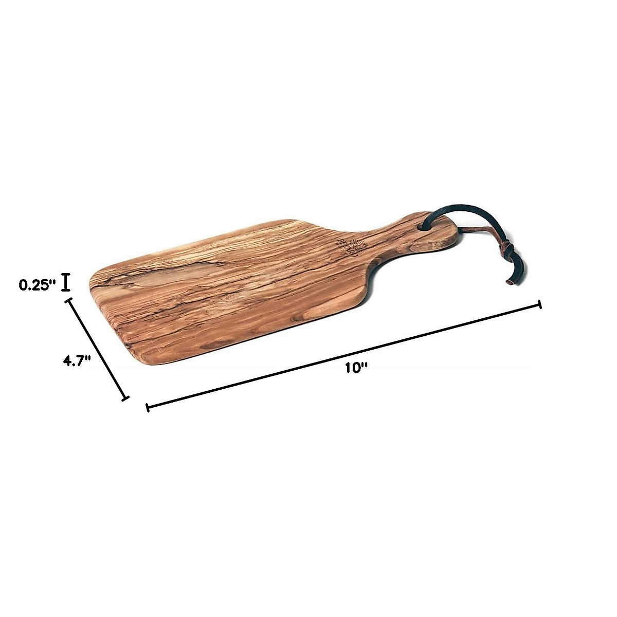 Berard 54071 French Olive-Wood Handcrafted Cutting Board with Handle, 10 Inch