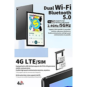 Tablet Android 11 128GB Tablets, TECLAST M40S 10 inch Android 5G Dual WiFi Gaming Tablet, 4GB RAM 1TB Expand Tablet, 8-Core Tablets with 1920x1200 FHD, 2.4G+5G Wi-Fi, GPS, Bluetooth, 6000mAh Tablet PC