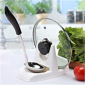 DRNKS Spoon Rest And Pot Lid Holder, Cooking Storage Kitchen Organizer Pan Cover Lid Rack Stand Sponge Holder Dish Rack Applicable to kitchen stove