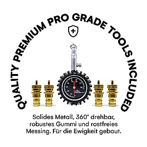 Boulder Tools Tire Deflator - 80 PSI Air Pressure Gauge - Adjustable, Automatic for Cars, Trucks & Motorcycles. Perfect tire deflator with Gauge for The Best Offroad Experience