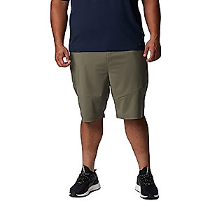 Columbia Men's Tech Trail Short, Stain Resistant, Sun Protection, Stone Green, 36