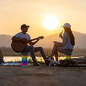 Lightweight Folding Stool Upgraded Collapsible Stool, Retractable Stool with Load Capacity 400lbs, Portable Telescopic Stool for Fishing Hiking Camping Travel and BBQ