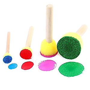 Art & Craft Painting Drawing Tools Mini Flower Sponge Brush Set Fun Kits Early DIY Learning