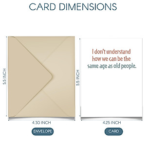 Modern Wit Funny Birthday Card - Husband Wife Greeting Gift Card With Envelope For Men And Women, Blank Inside, Made In USA, 4.25 X 5.5 inches (How People Can Be ...)