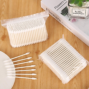 800 Count Precision Tips Cotton Swabs 3" Double Pointed Tip Ear Swabs with Paper Sticks Cotton Buds Cotton Tipped Applicators