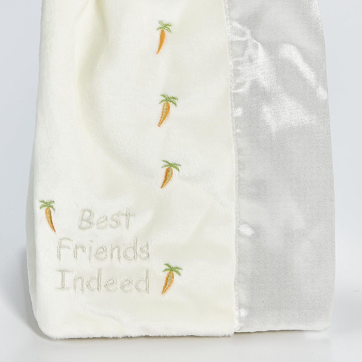 Bunnies By The Bay "Bun Bun Bunny" Buddy Blanket - 16" Stuffed Bunny and Baby Security Blanket - Super Soft Velour with Satin Lining