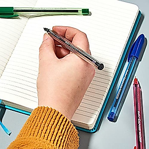 Helix Oxford Tri-Grip Ballpoint Pens (x10 Pack Assorted Colours) with Plastic Free Packaging