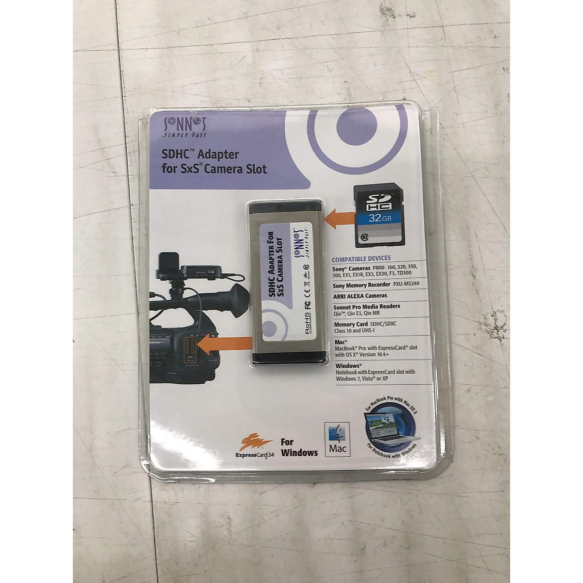 Sonnet Technologies SDHC Memory Card Adapter SD-SXS-E34