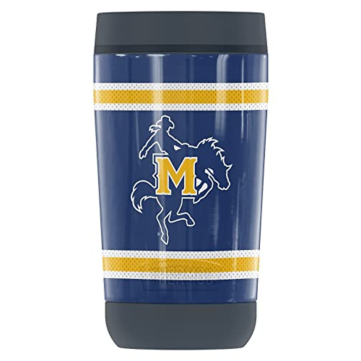 THERMOS Mcneese State University OFFICIAL Jersey Stripes GUARDIAN COLLECTION Stainless Steel Travel Tumbler, Vacuum insulated & Double Wall, 12 oz.