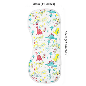 ShoppeWatch Muslin Burp Cloths Baby Burping Bibs 100% Organic Cotton 5-Pack Large 6 Layers Thick Soft Absorbent Cloth Spit Up Dribble Towels Rags for Newborns & Babies Unisex Shower Gift BB20