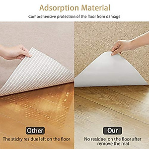 SALLOUS Office Chair Mat, Desk Chair Mat for Hardwood Floors, 0.16" Thick 35"x55" Hard Floor Protector Mat, Indoor Doormat for Entrance, Multi-Purpose Low-Pile Chair Carpet for Home (Beige)