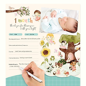 Baby's First Year Book & Calendar with 54 Stickers By Bright Day – Capture Milestones with Baby's First Year Calendar – Keepsake Memory Journal for Newborns