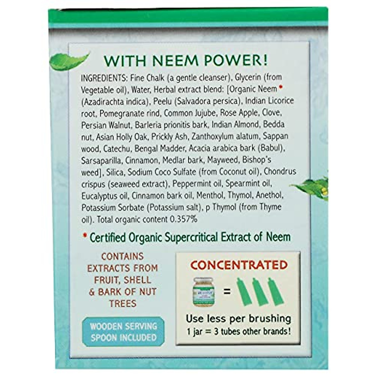 Ayurvedic Herbal Toothpaste in a Jar, Fresh Mint (4.16 oz) (Pack of 1 (4.16 oz))