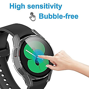 6 Pack Case for Samsung Galaxy Watch 5/4 Screen Protector 44mm, Soft TPU Plated Cases All-Around Protective Screen Full Cover Bumper Compatible for Samsung Galaxy Watch 5/4 Accessories Clear 44mm