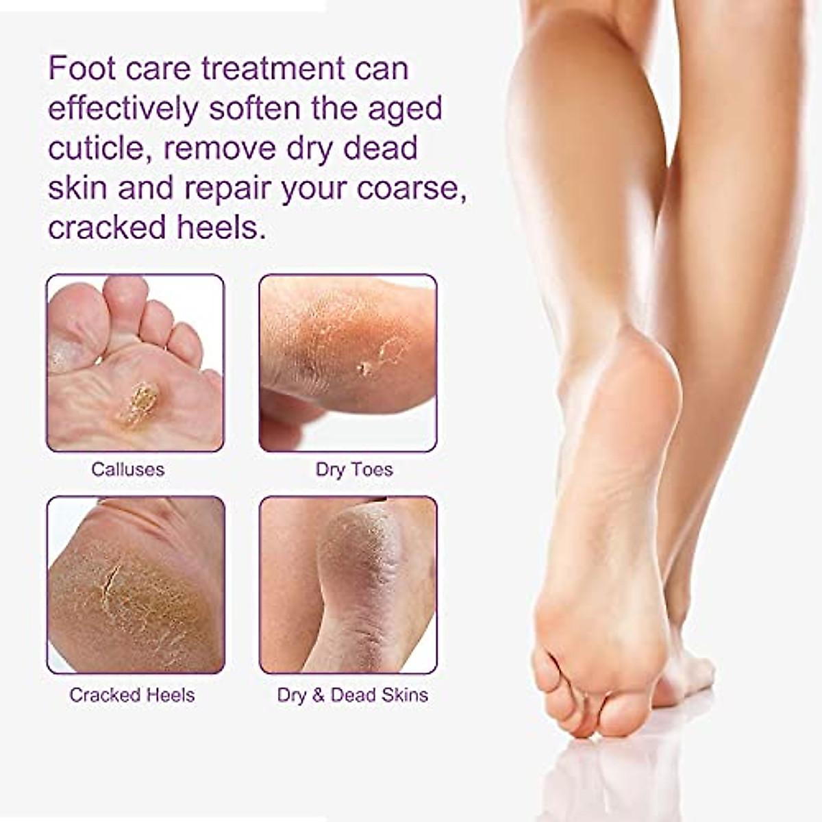 WEIDA SIGN Foot Peel Mask 3 Pack,For Cracked Heels, Dead Skin & Calluses - Exfoliator Remove Repair Rough Heels,Make Your Feet Baby Soft & Get a Smooth Skin (Lavender)