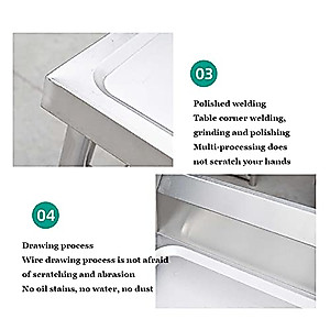 Floor-Standing Commercial Stainless Steel Sink Portable Kitchen Sink Outdoor Camping with Stand Stainless Utility Sink Suitable for Restaurants Kitchens and Families (1005080cm)