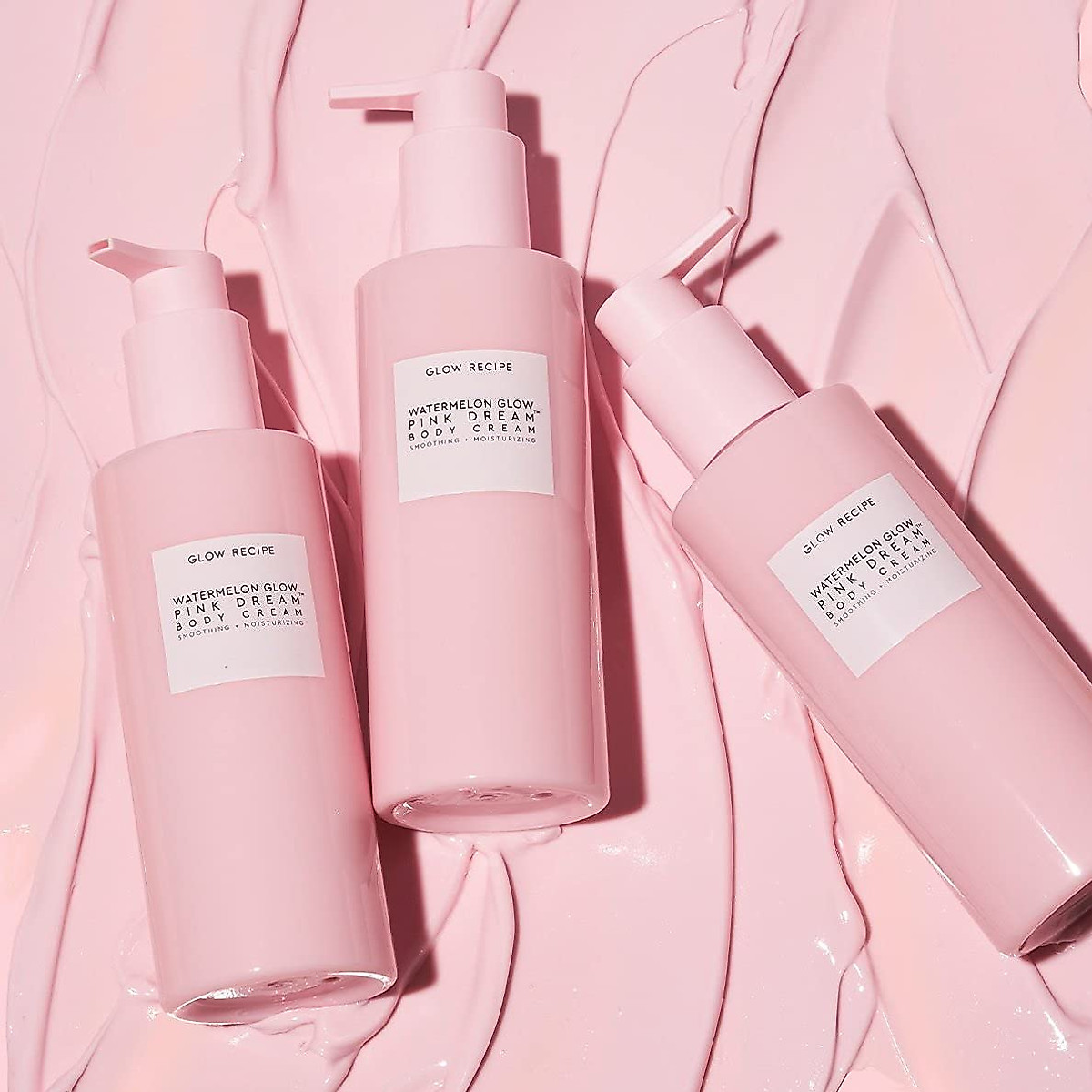 Glow Recipe Watermelon Glow Pink Dream Body Cream - Hyaluronic Acid for Skin Barrier Repair - Non Greasy Body Cream Brightening Moisturizer with Watermelon Seed Butter + AHA's (8.4oz)