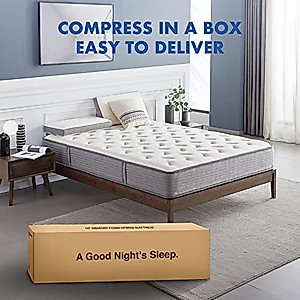 Queen Mattress,10" Memory Foam Hybrid Mattress with Pocket Spring,Medium-Firm Foam Mattress Tight Top Mattress Sleep Motion Isolation, Supportive & Pressure Relief,Queen Mattress-in-a-Box by DIGLANT