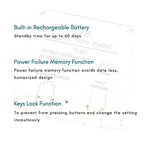 12V Timer Switch - Programmable, DC/AC/Solar Battery Powered | 12 Volt Timer Relay