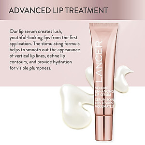 Lancer Skincare Volume-Enhancing Lip Serum, Advanced Anti-Aging Lip Plumper with Hyaluronic Acid, 0.5 Fluid Ounces