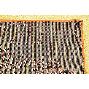 Unique Loom Metro Collection Contemporary Abstract Bright Warm Candle Light Area Rug, 5 ft x 8 ft, Orange/Yellow