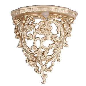 Gsycle Floating Shelves, European Hollow Style Shelf Wall Mount Storage Rack Decoration Shelf for Home Living Room Decorations