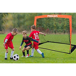 Poslon Soccer Goal Kids Soccer Net Set Carry Bag for Games and Training for Backyard for Kids and Teens