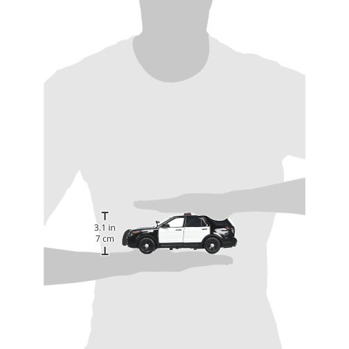 Motormax 2015 Ford Police Interceptor Utility Unmarked Black and White 1/24 Diecast Model Car