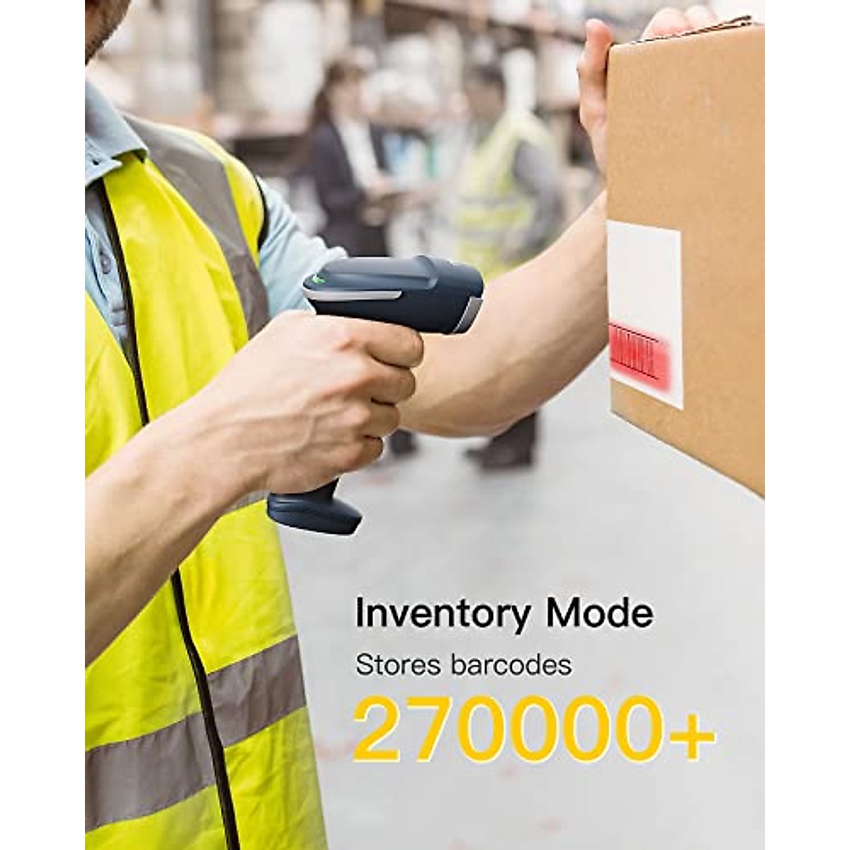 Inateck QR Code Scanner, 2D Wireless Barcode Scanner, 3 in 1 Barcode Reader, Screen Scanning, BCST-55