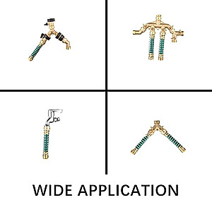 Jeeker Hose Extension Adapter, Garden Hose Kink Protector with Coil Spring, RV Flexible Hose Protector 3/4" GHT Thread, 2 Pack