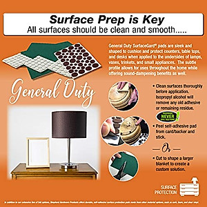 Shepherd Hardware 9421 3/8-Inch Self-Adhesive Felt Furniture Pads, 28-Count, Green