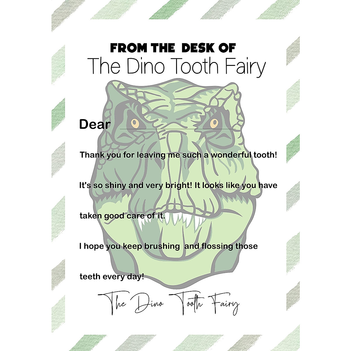 Morxy Tooth Fairy Letter Kit – Dinosaur Theme Tooth Fairy Certificate and Tooth Tracker – Keepsake Letter from The Tooth Fairy – 92 Piece Tooth Fairy Letter Set with Door Hanger